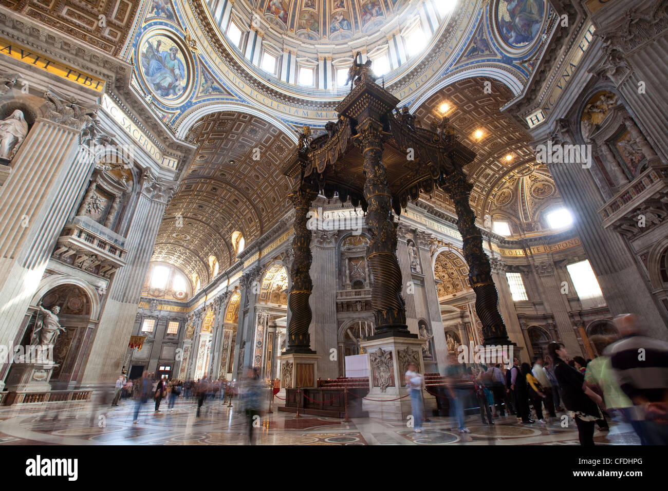 The altar with Bernini's baldacchino, St. Peter's Basilica, Vatican ...