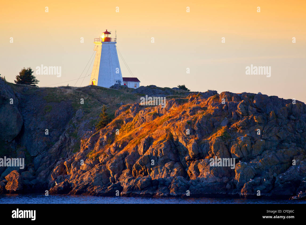 Swallowtail Lighthouse at sunset, Grand Manan Island, Bay of Fundy, New ...