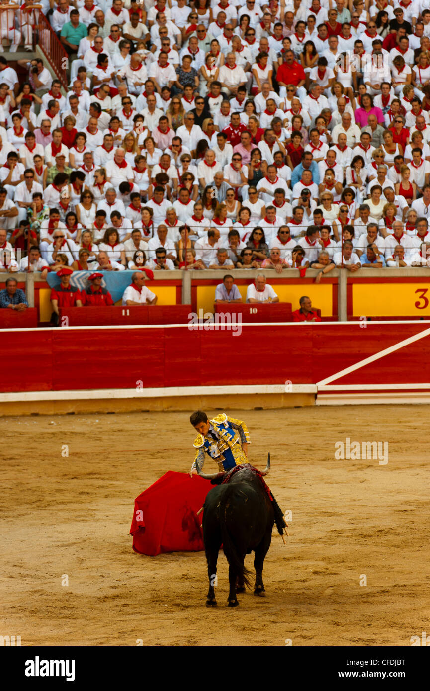 Bullfight, San Fermin festival, Pamplona, Navarra (Navarre), Spain ...