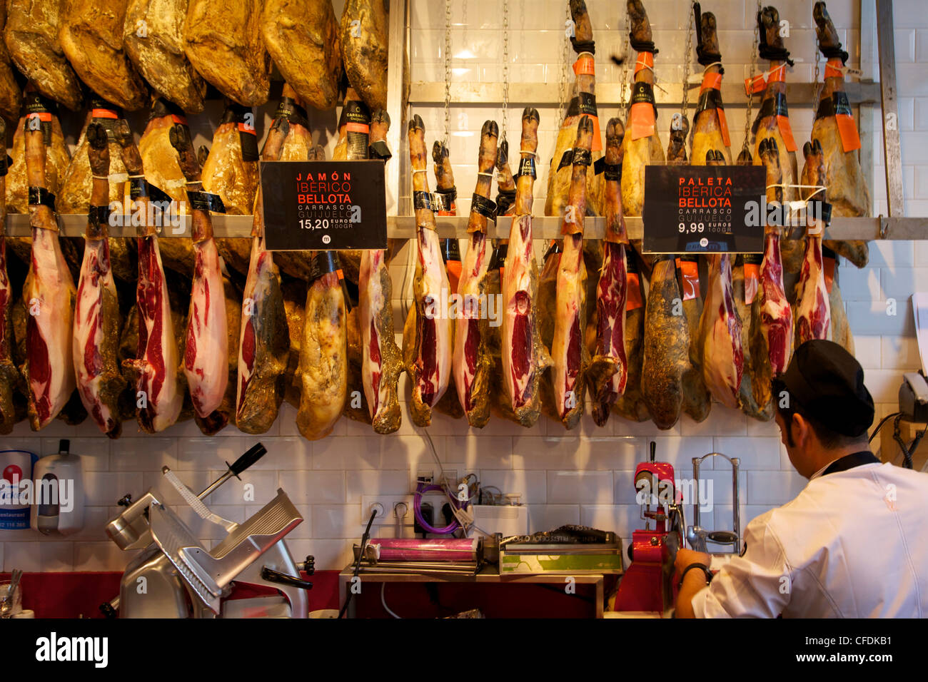 Madrid spain butcher market jamon hi-res stock photography and images ...