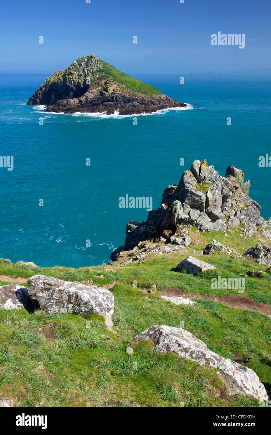 View of the Mouls off Rumps Point, Pentire Headland, Polzeath, North ...