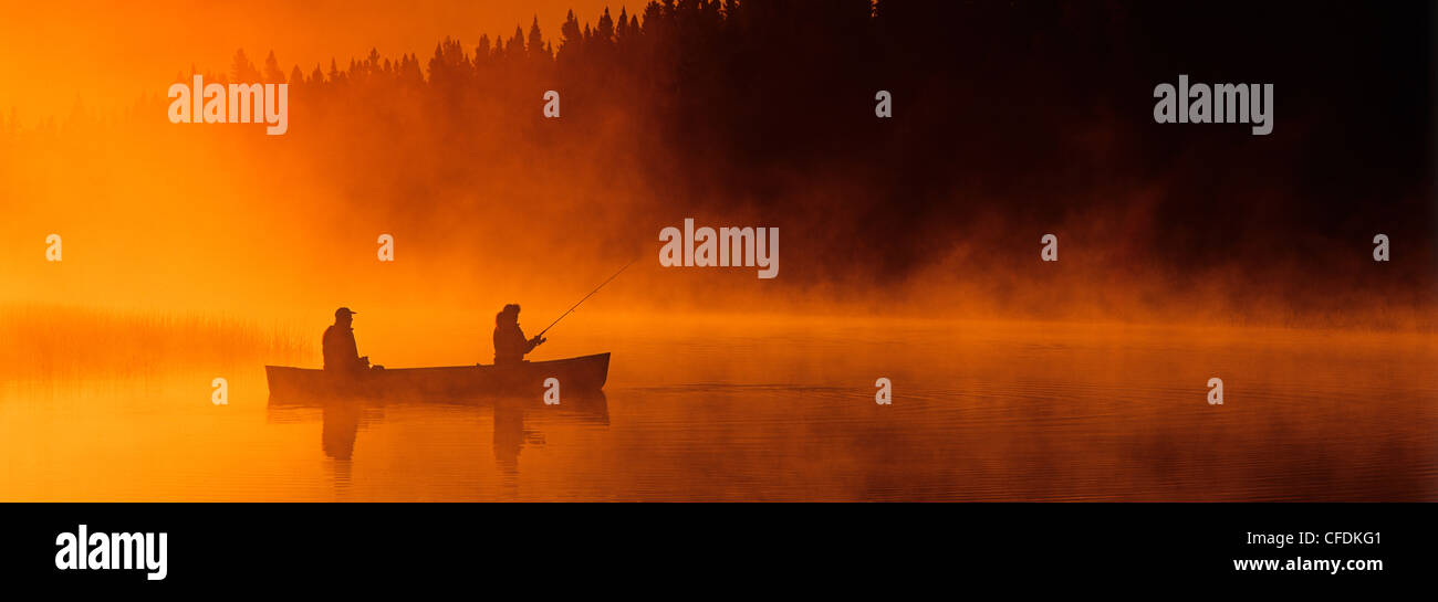Canoeing and fishing, Whiteshell River, Whiteshell Provincial Park ...