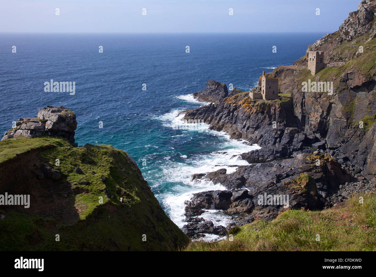 Botallack Crowns Tin Mine, near St. Just, Cornwall, England, United ...