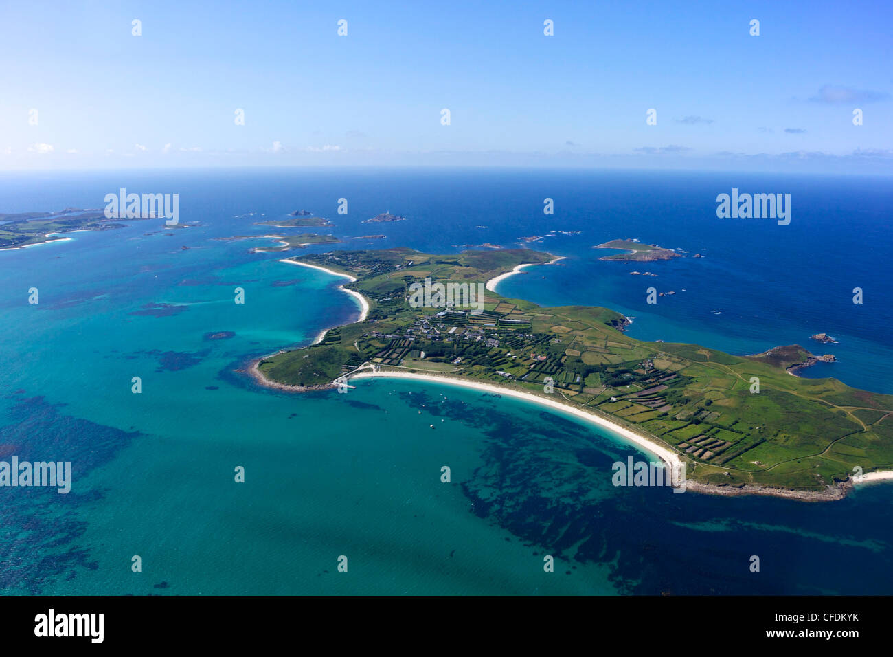 AerIal photo of St. Martin's island, Isles of Scilly, England, United ...