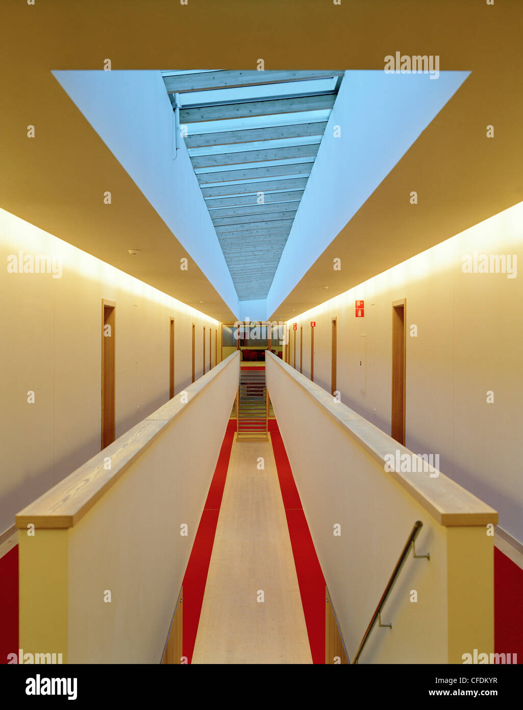 Stairway and corridor with skylight, Vigilius Mountain Resort ...