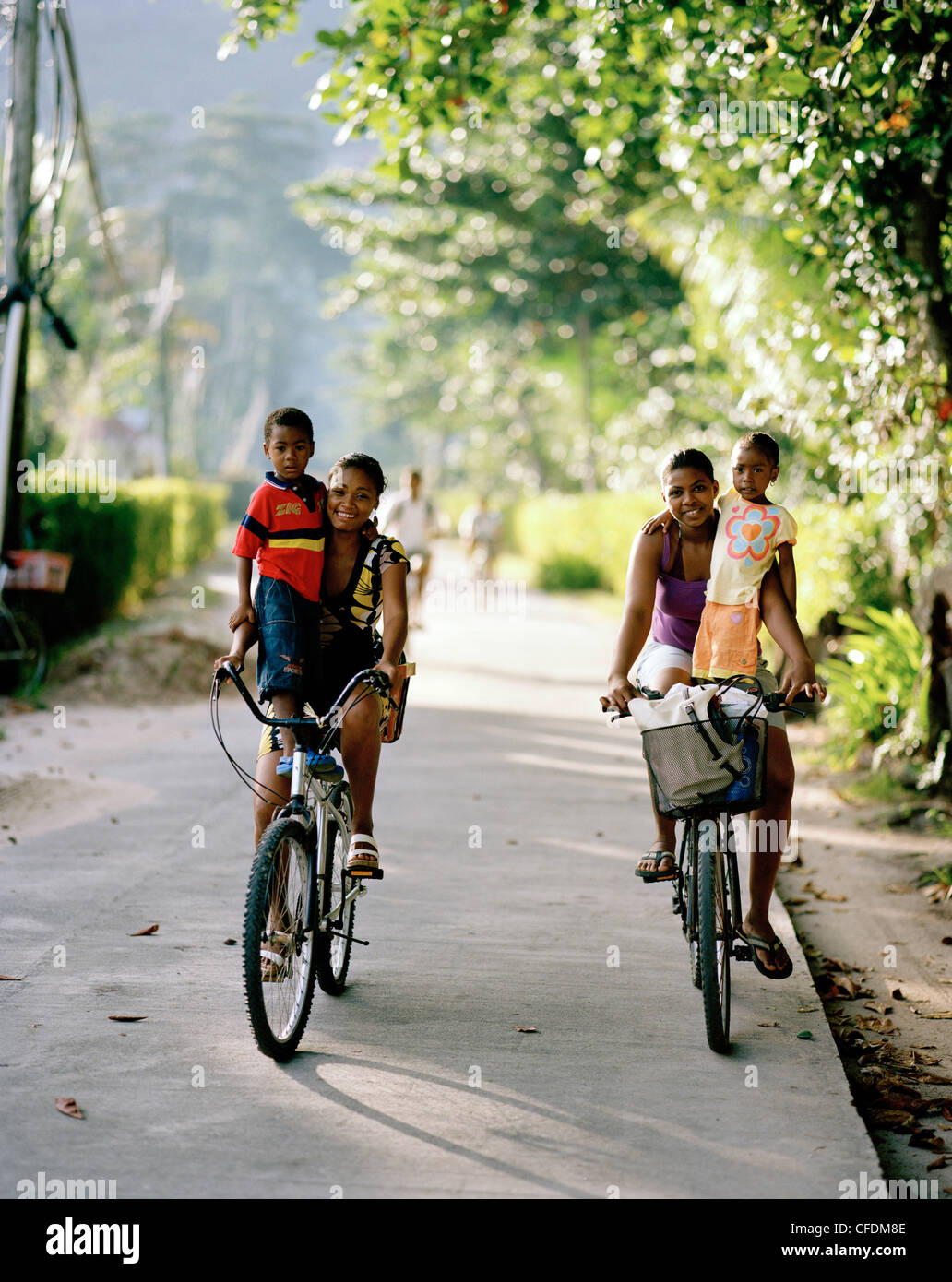 Kid Riding Bicycle To School
