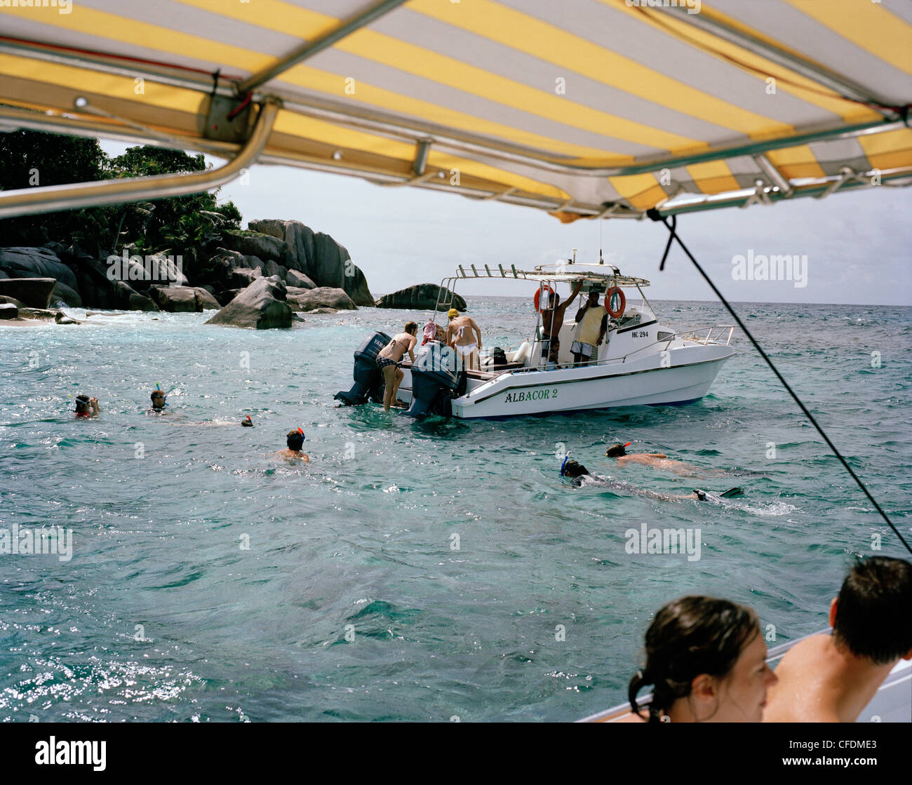 Seychelles coco island boat hi-res stock photography and images - Alamy