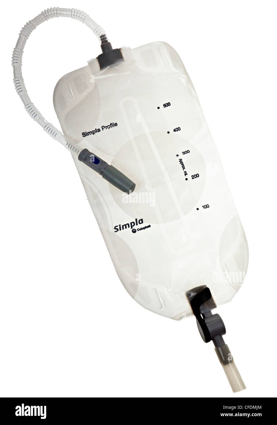 Urine collection bag worn on leg and attached to catheter with valves ...