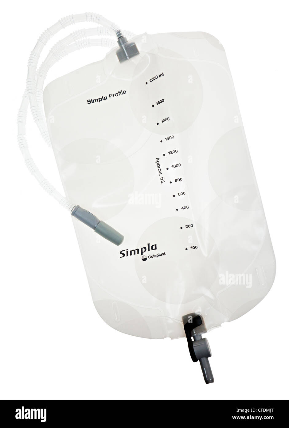 Urine collection bag large size for night use attached to catheter with ...
