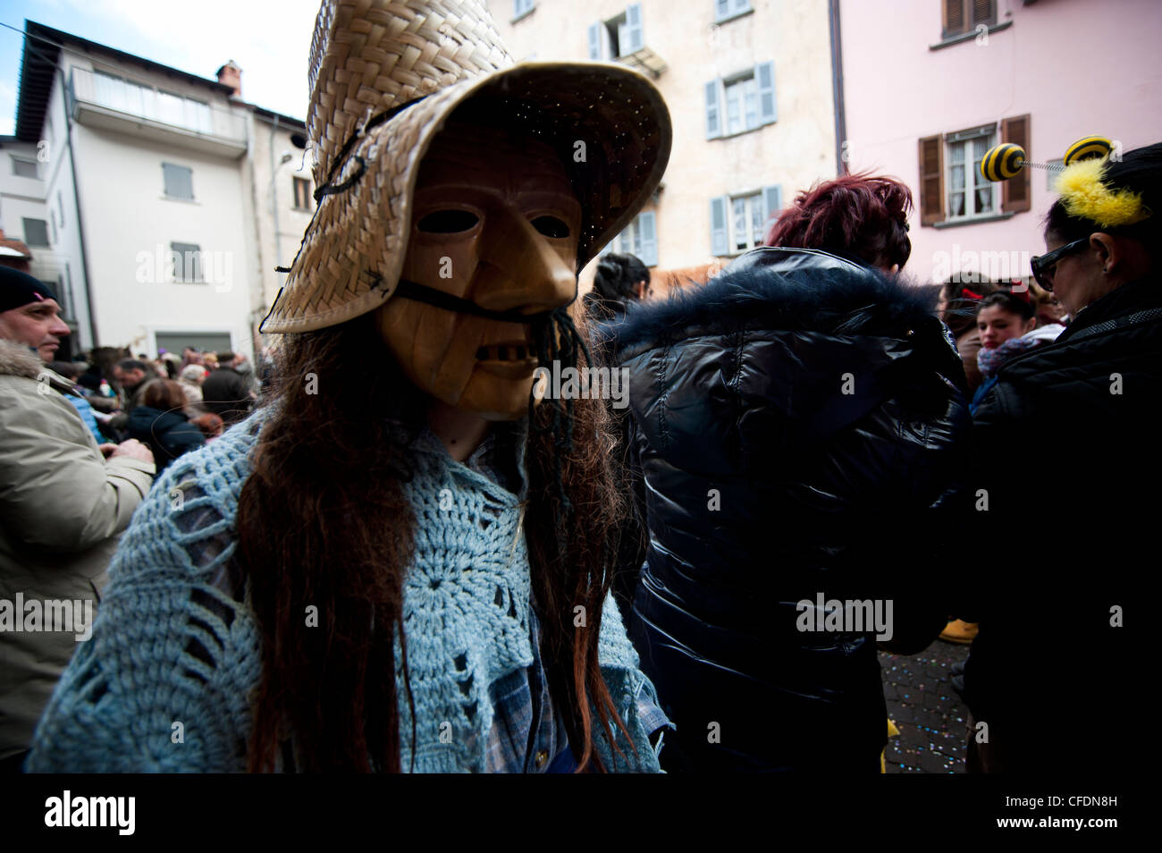 Typical Mask of Schignano Carnival, lake of Como Lombardy Italy Stock ...