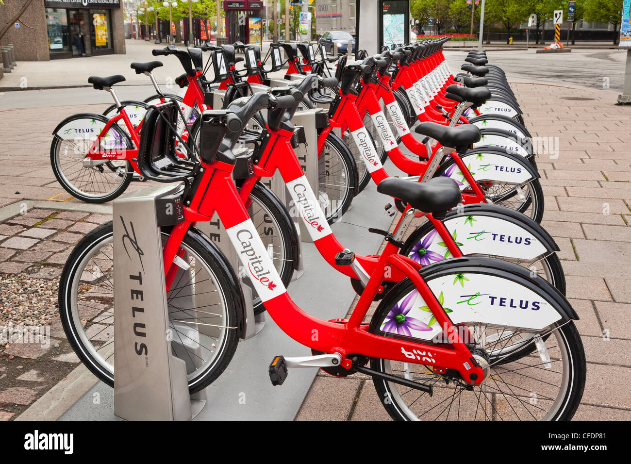 Automated bike rental station in Ottawa, Ontario, Canada Stock Photo ...