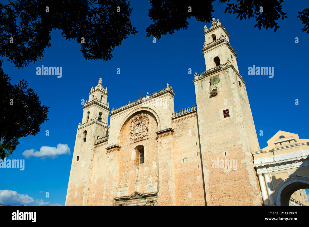 The Cathedral, Independence Square, Merida, Yucatan state, Mexico Stock ...