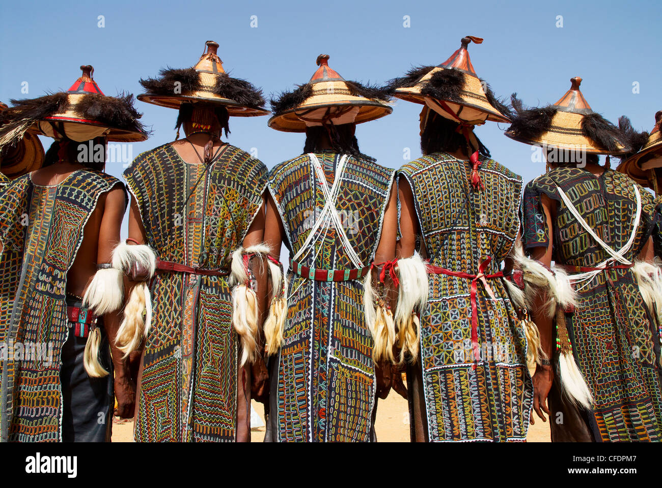 Wodaabe (Bororo) men at the Gerewol male beauty contest, the reunion ...