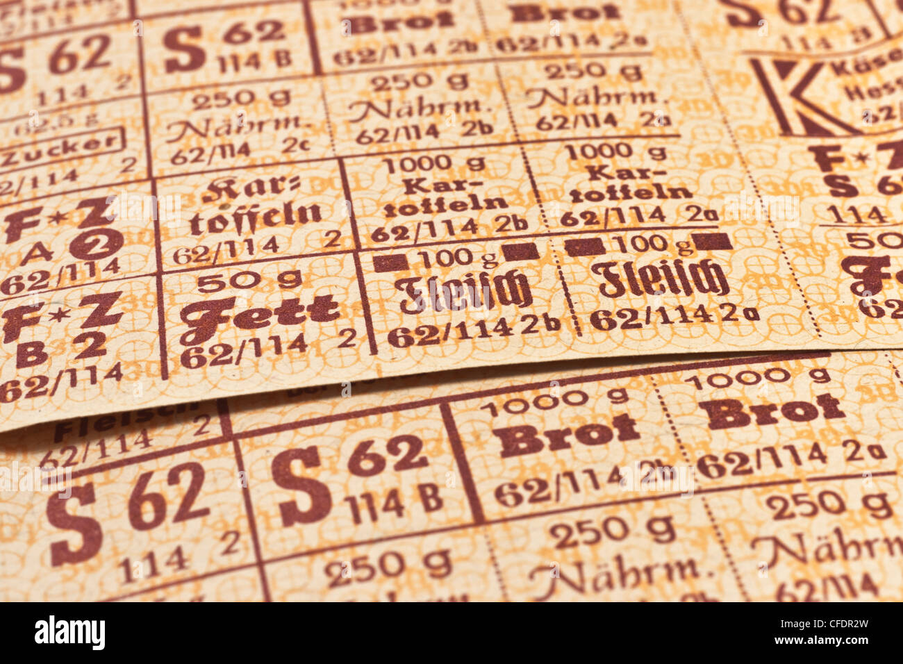 food ration cards, Hesse 1948, Bizone, was the combination of the ...