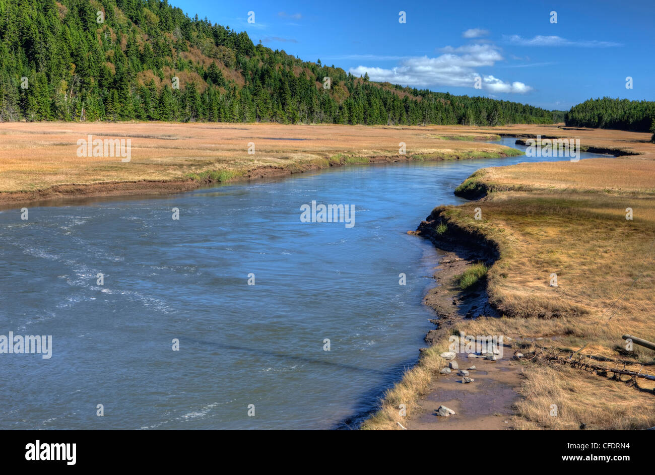 Saltwater Canal from Tides of Bay of Fundy through Saltwater Coastal ...