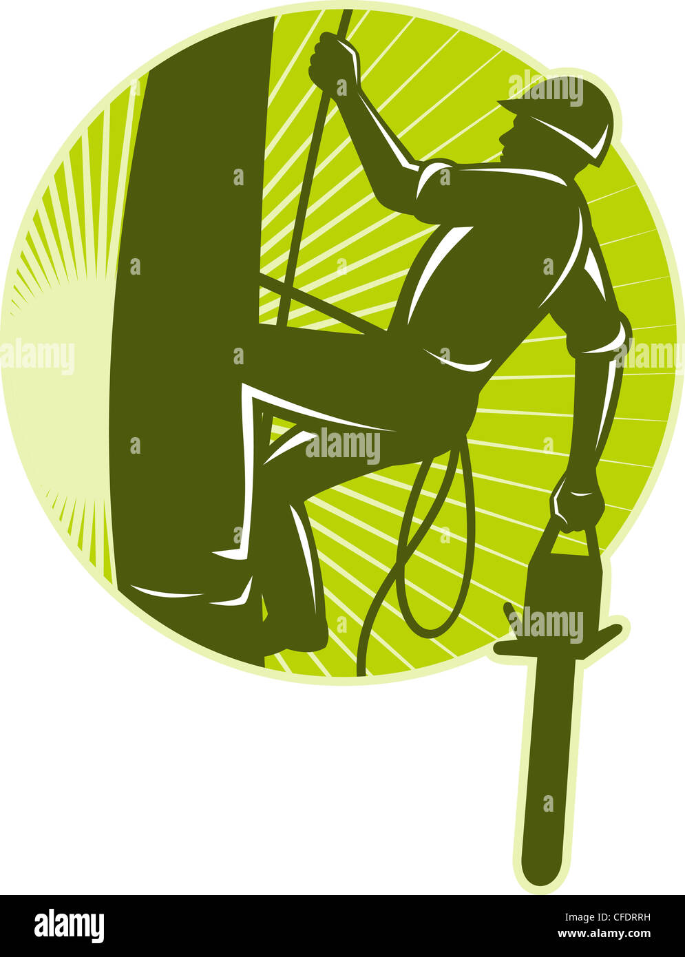 Illustration man climbing tree hi-res stock photography and images - Alamy