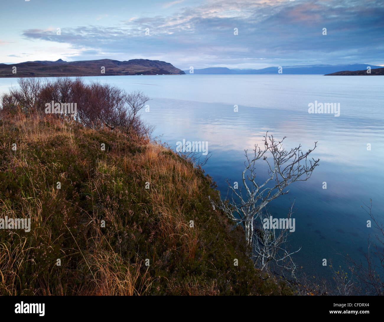 View of the Scottish mainland from the Moll Road on the Isle of Skye ...