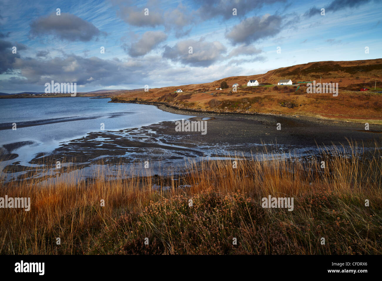 The small village of Fiskavaig and Fiskavaig Bay on the Minginish ...