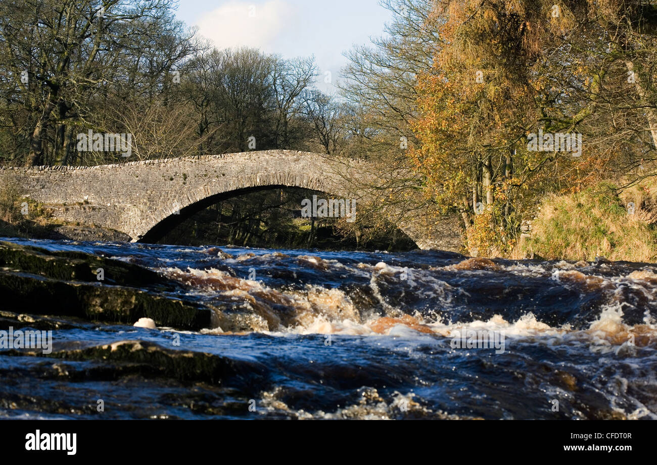 Bridge spanning The River Ribble Stainforth Force Stainforth Settle ...
