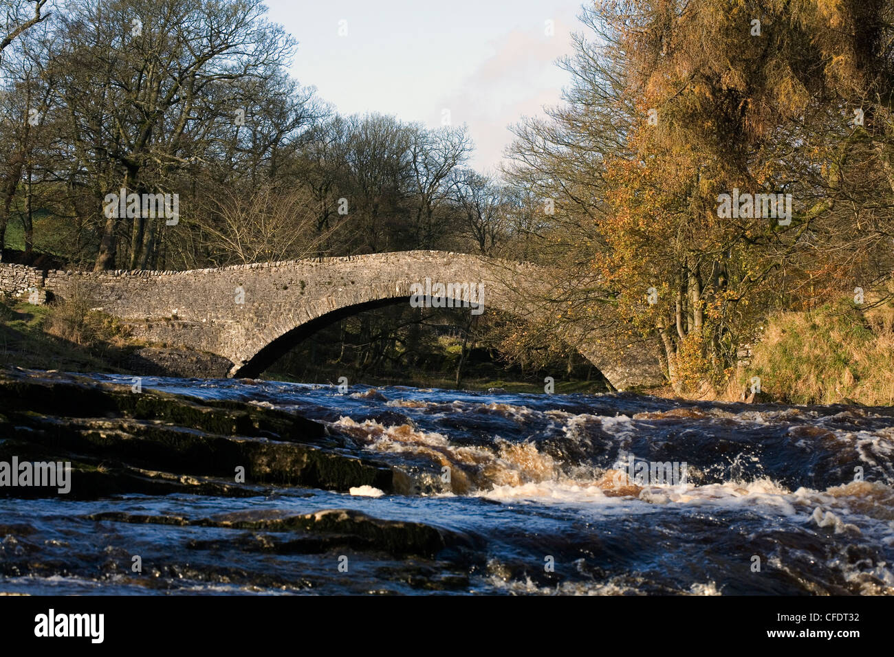 Bridge spanning The River Ribble Stainforth Force Stainforth Settle ...