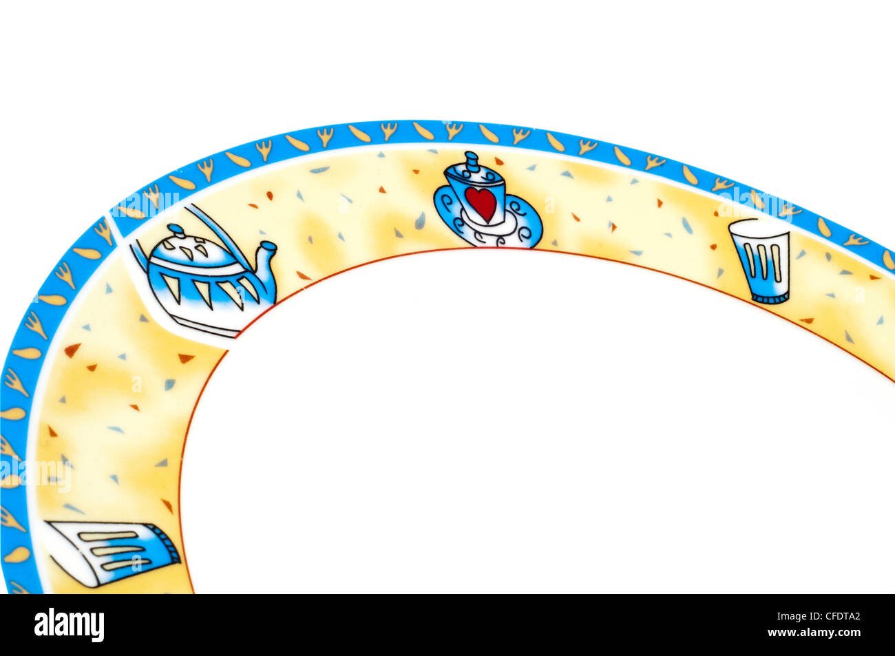 Colorful Fancy Plate on the isolated background Stock Photo - Alamy