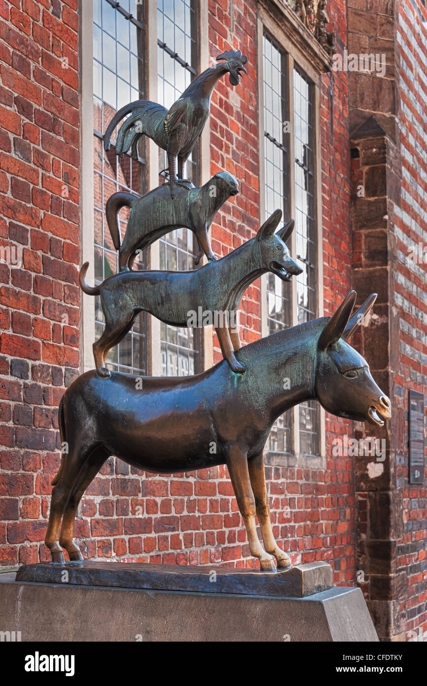 Bremen Town Musicians, Bremen, Germany, Europe Stock Photo - Alamy