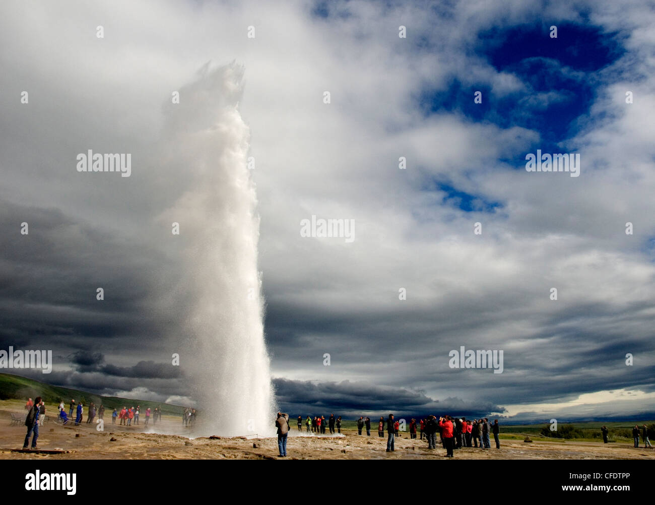 Strokkur, the powerful geyser that erupts every 10 minutes,,the now ...
