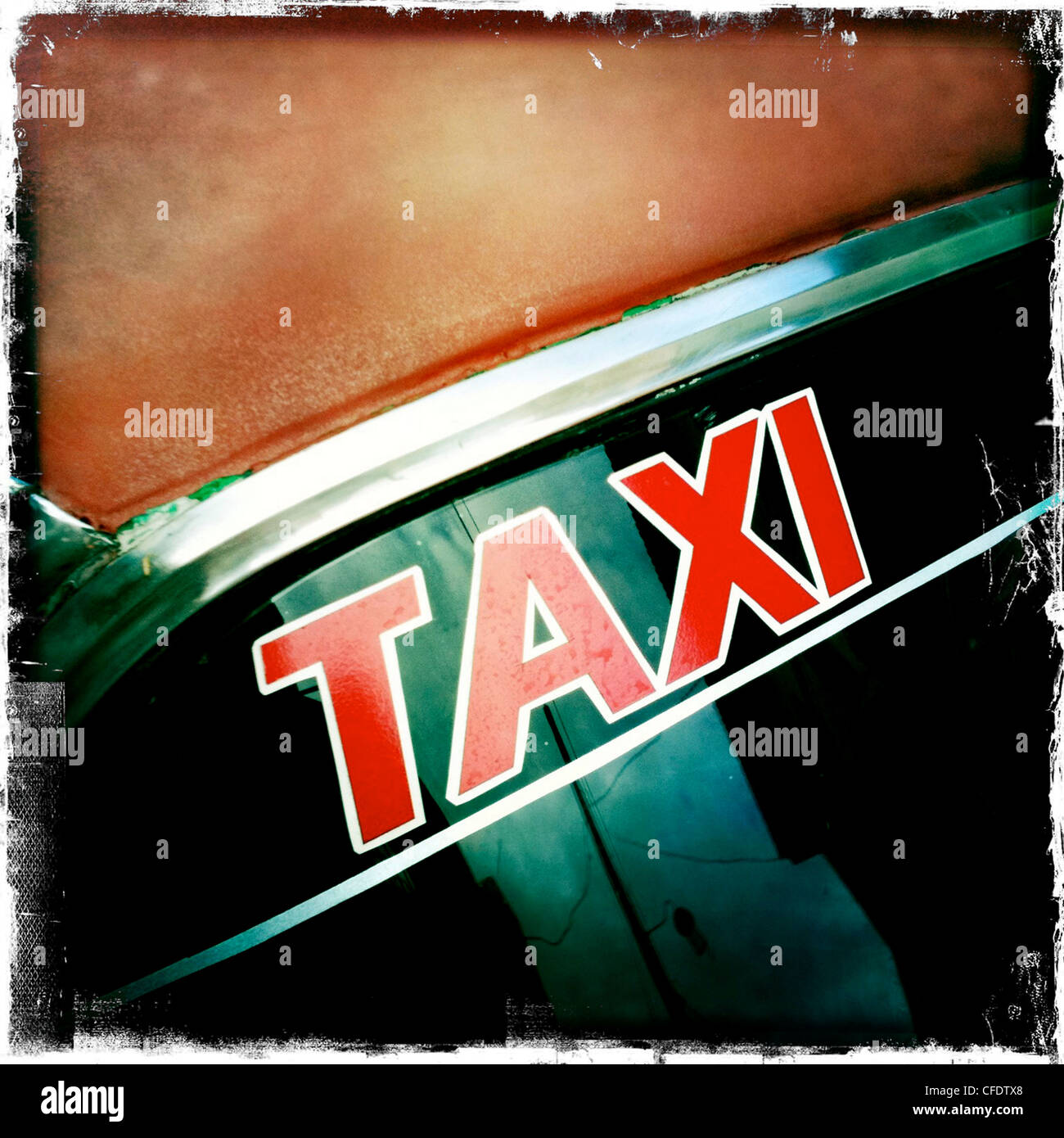 American taxi sign hi-res stock photography and images - Alamy