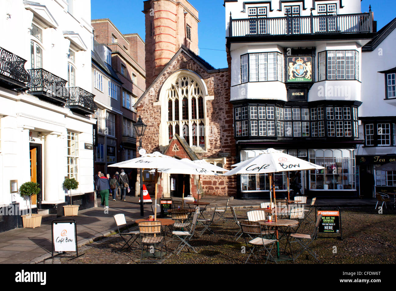 Cathedral Close, Exeter, Devon, England, United Kingdom, Europe Stock ...