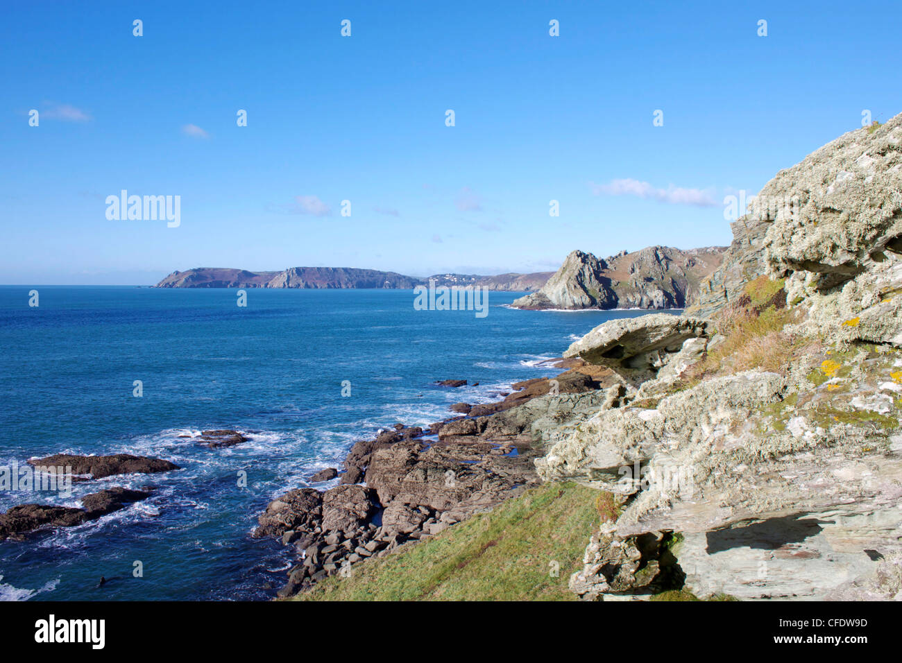 Gammon Head and Bolt Head, Devon, England, United Kingdom, Europe Stock ...