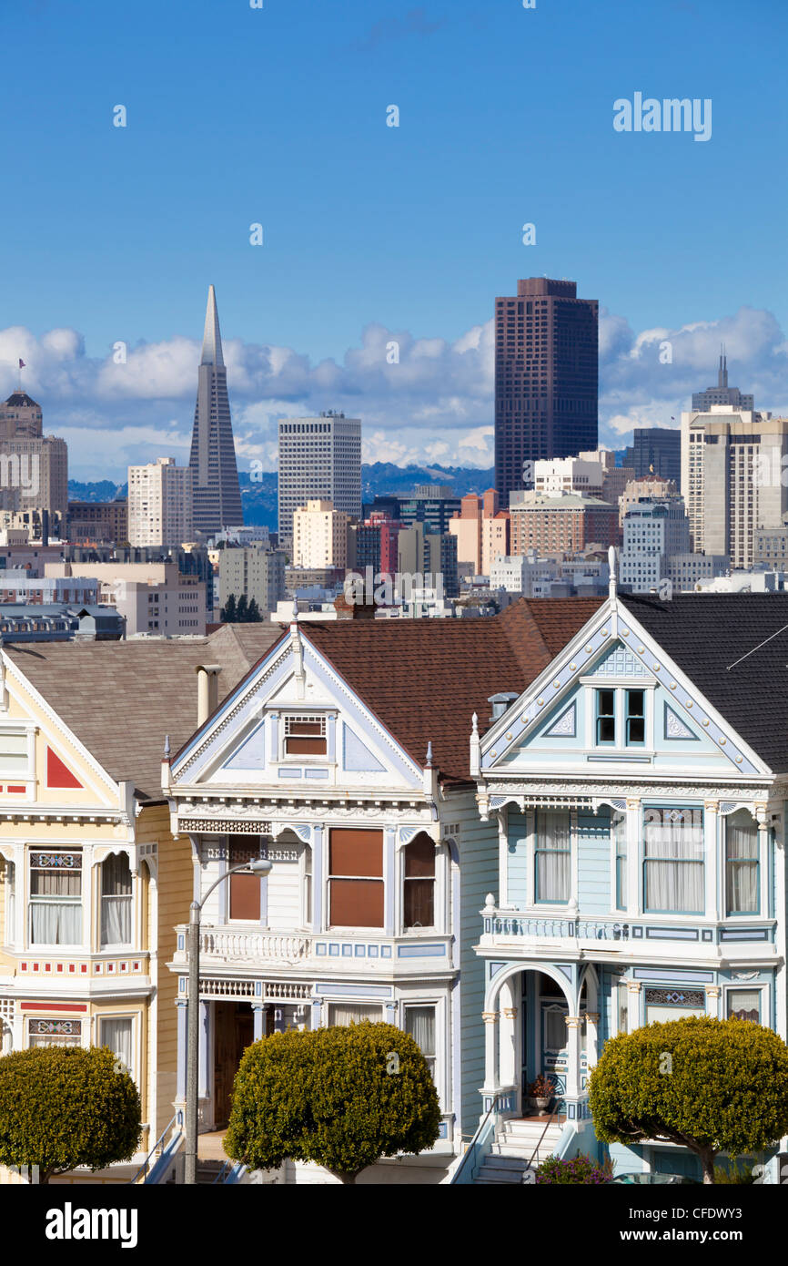 The famous Painted Ladies, San Francisco, California, USA Stock Photo ...