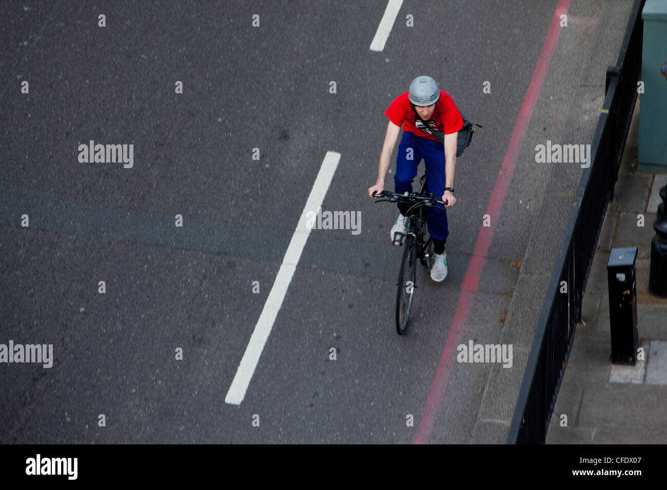Man riding his bicycled. London. United Kingdom Stock Photo - Alamy