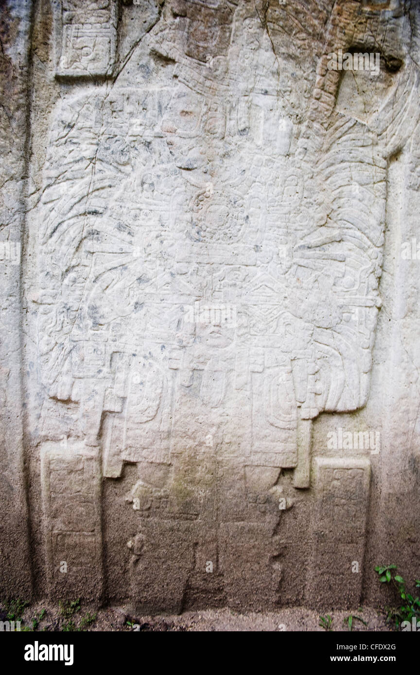 Stone carving, Tikal Maya ruins, UNESCO World Heritage Site, Guatemala ...