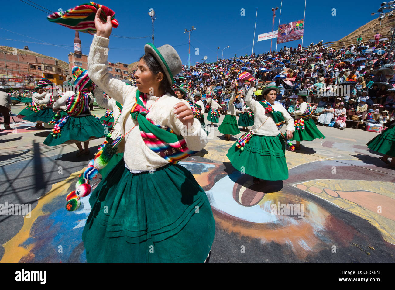 Women dancing, Anata Andina harvest festival, Carnival, Oruro, Bolivia ...
