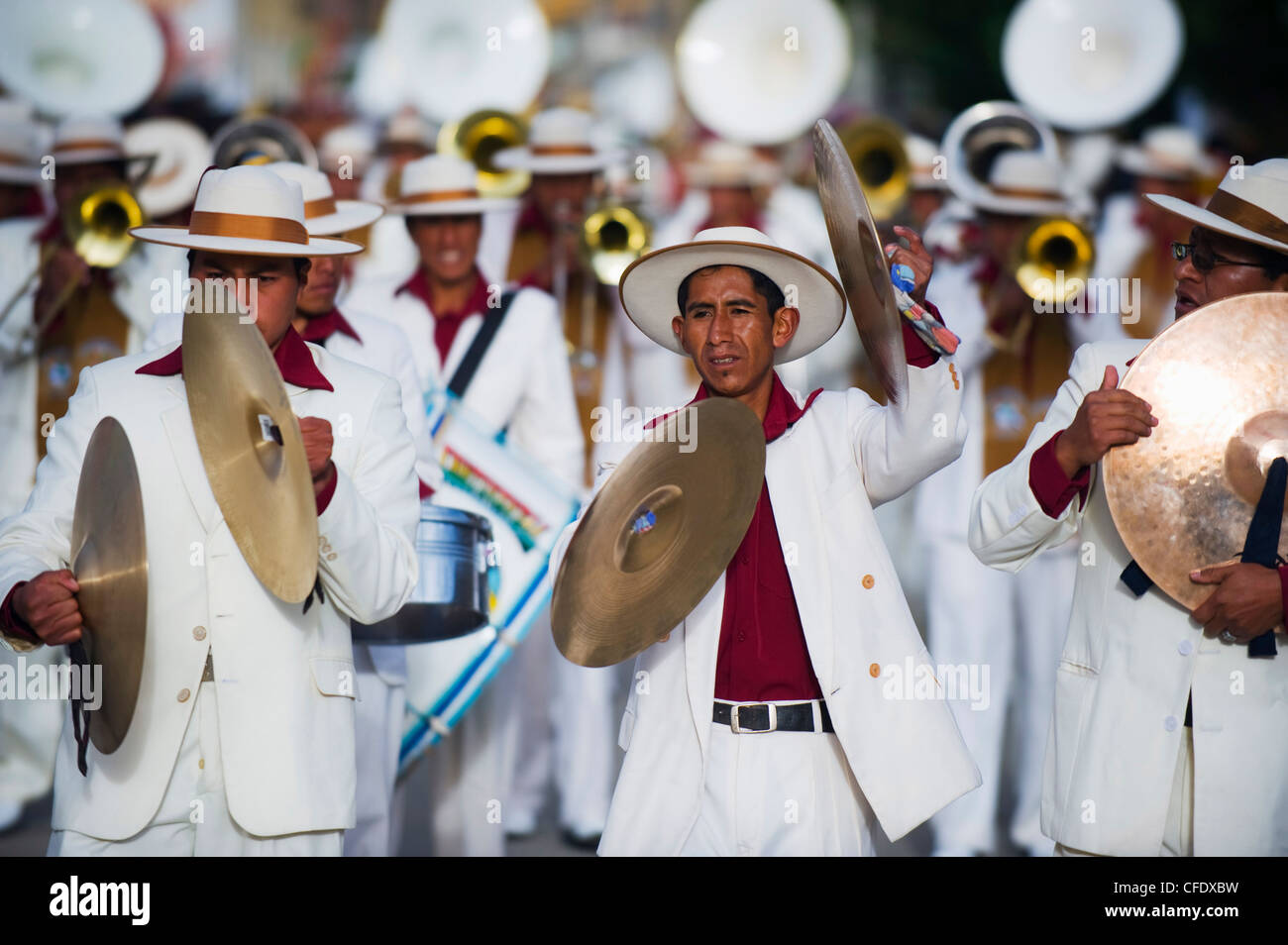 Musicians playing at Anata Andina harvest festival, Carnival, Oruro ...