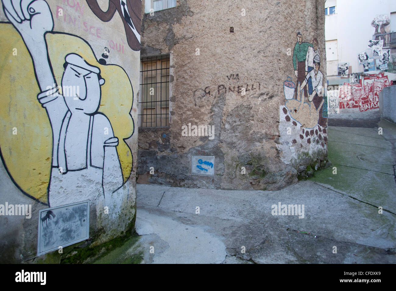 Sardinia orgosolo murals hi-res stock photography and images - Alamy