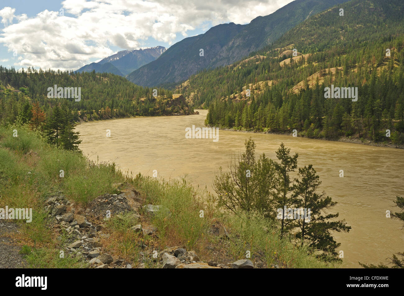 Fraser River south of Lillooet, British Columbia, Canada Stock Photo ...