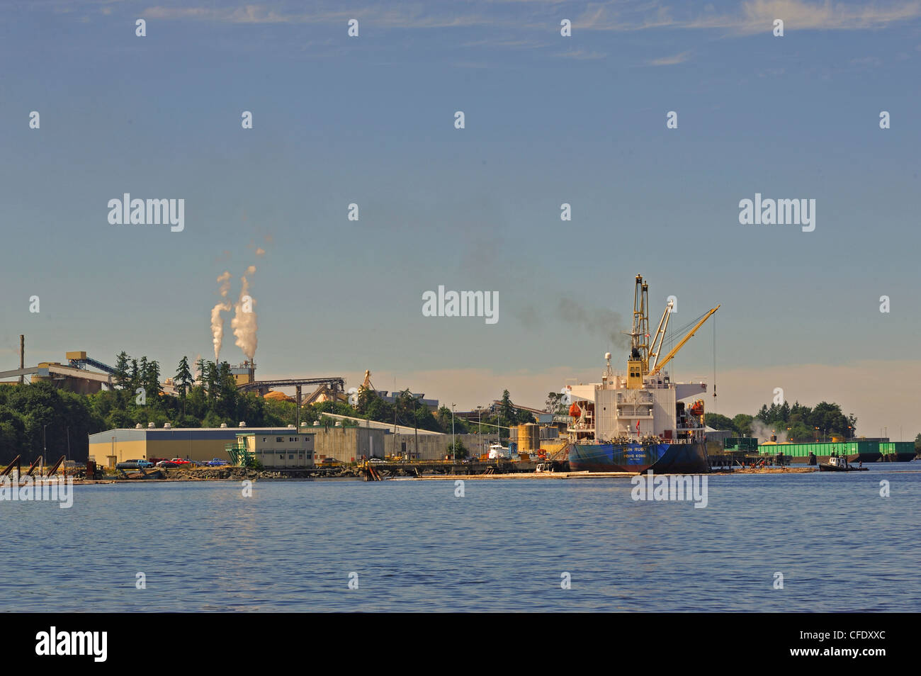 Pulp mill at Crofton, Vancouver Island, British Columbia, Canada Stock ...