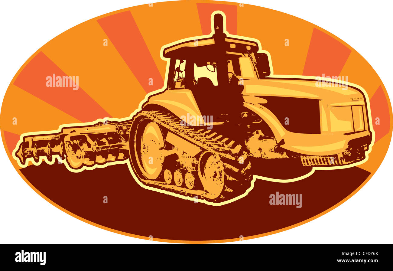 illustration of a construction mechanical digger excavator tractor ...