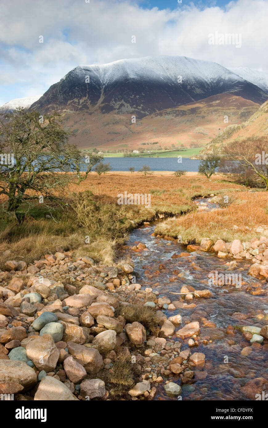 Grasmoor seen over Crummock Water, in the English Lake District Stock ...
