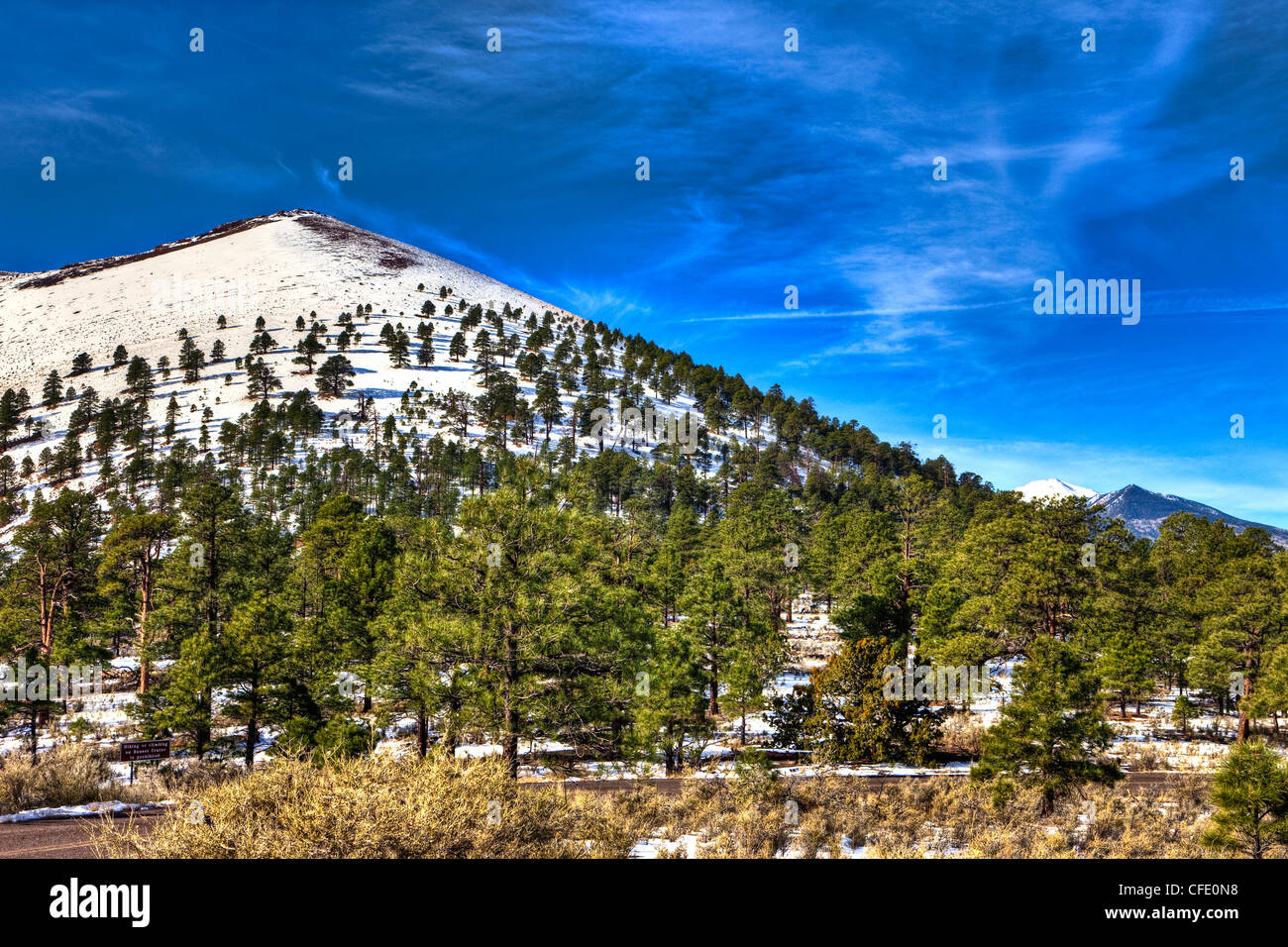 Crater, Sunset Crater Volcano National Monument, Arizona Stock Photo ...