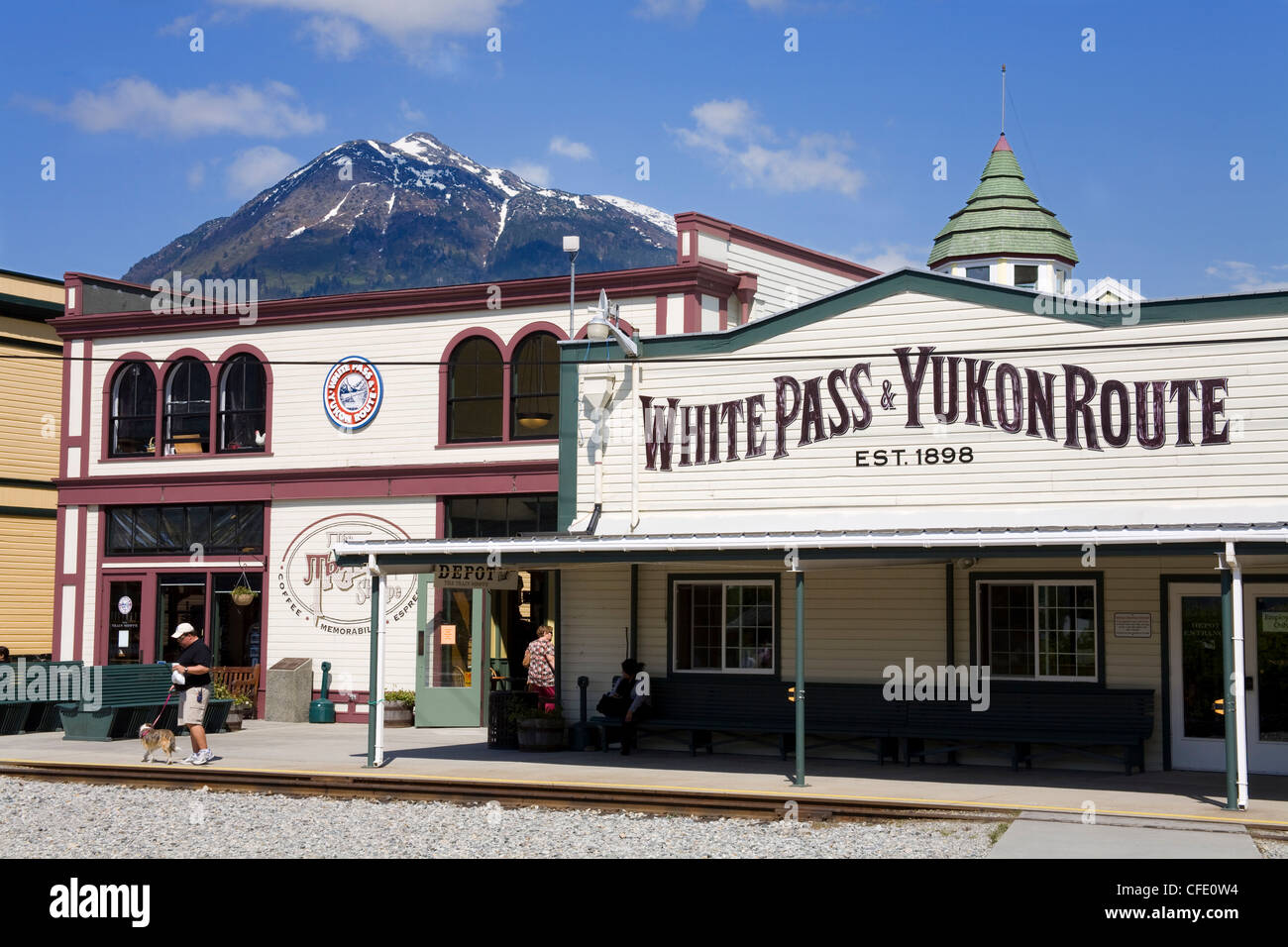 White Pass and Yukon Route Railway station, Skagway, Southeast Alaska ...