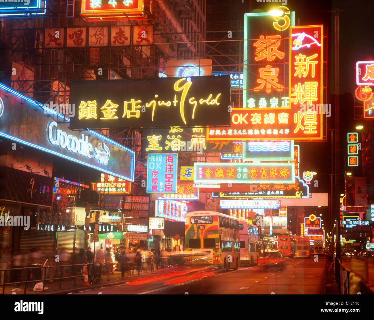 Neon signs abound in kowloon hi-res stock photography and images - Alamy
