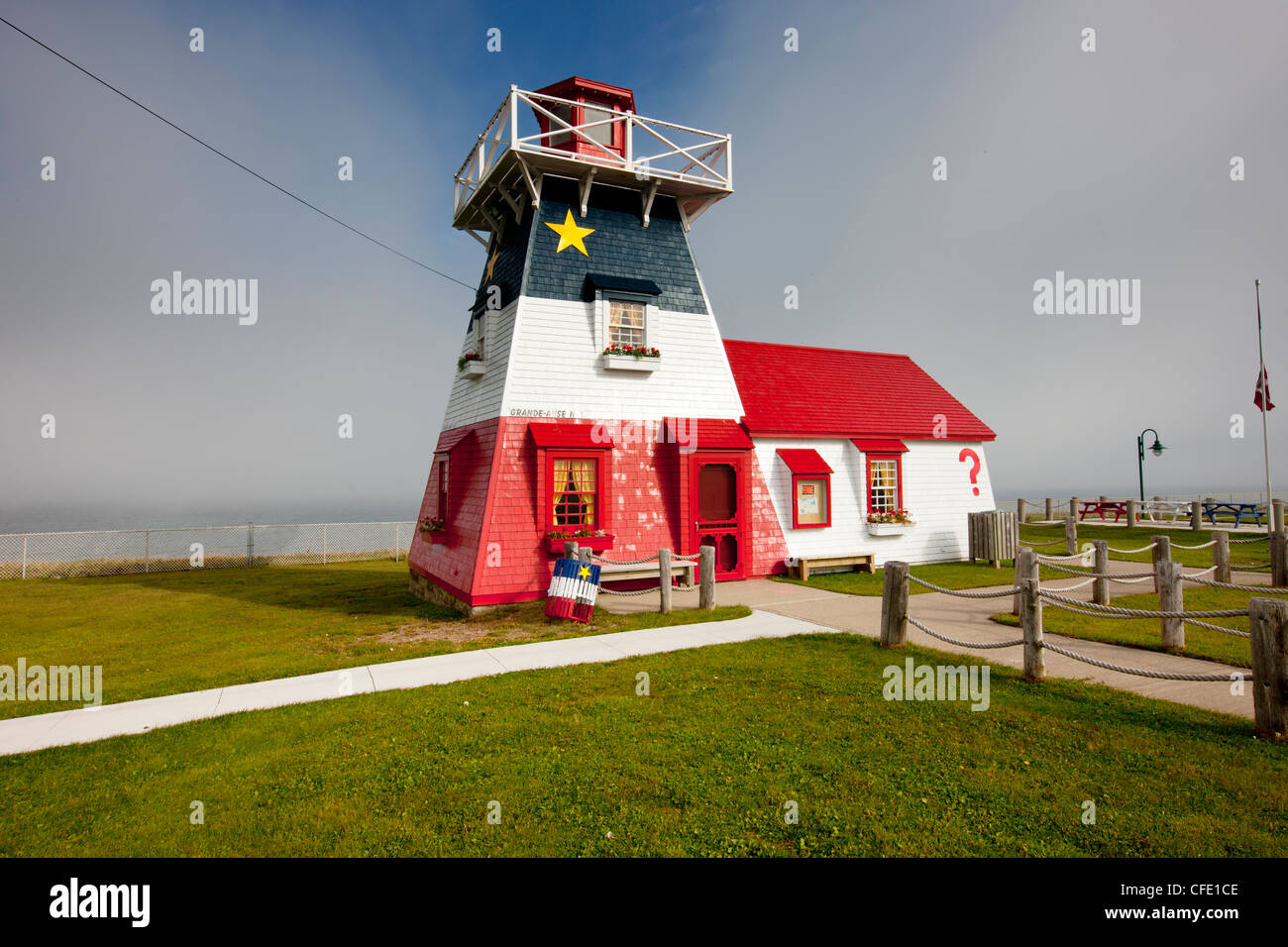 Acadian lighthouse, Grande-Anse, New Brunswick, Canada Stock Photo - Alamy