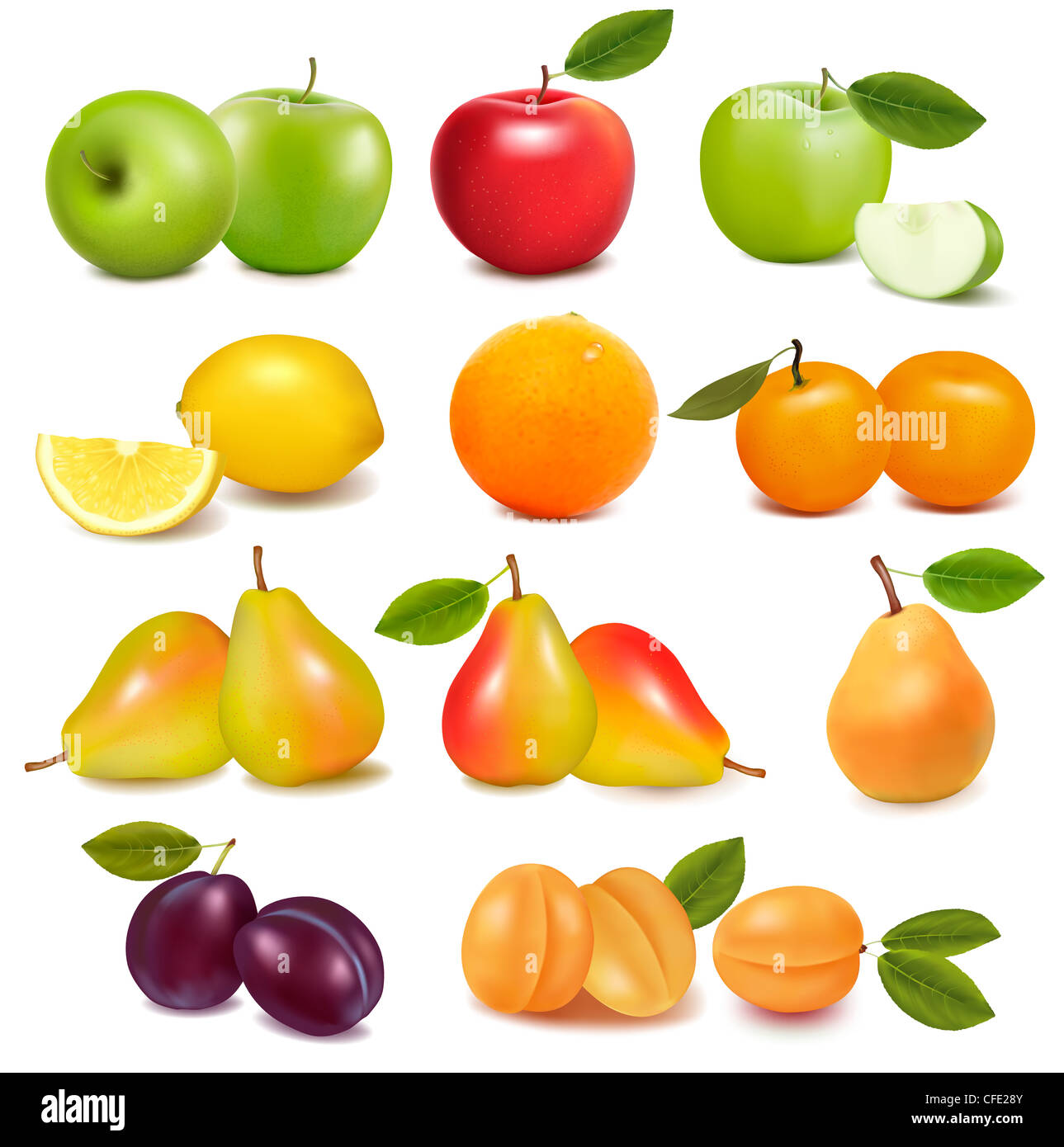 Set of fruit Stock Photo - Alamy