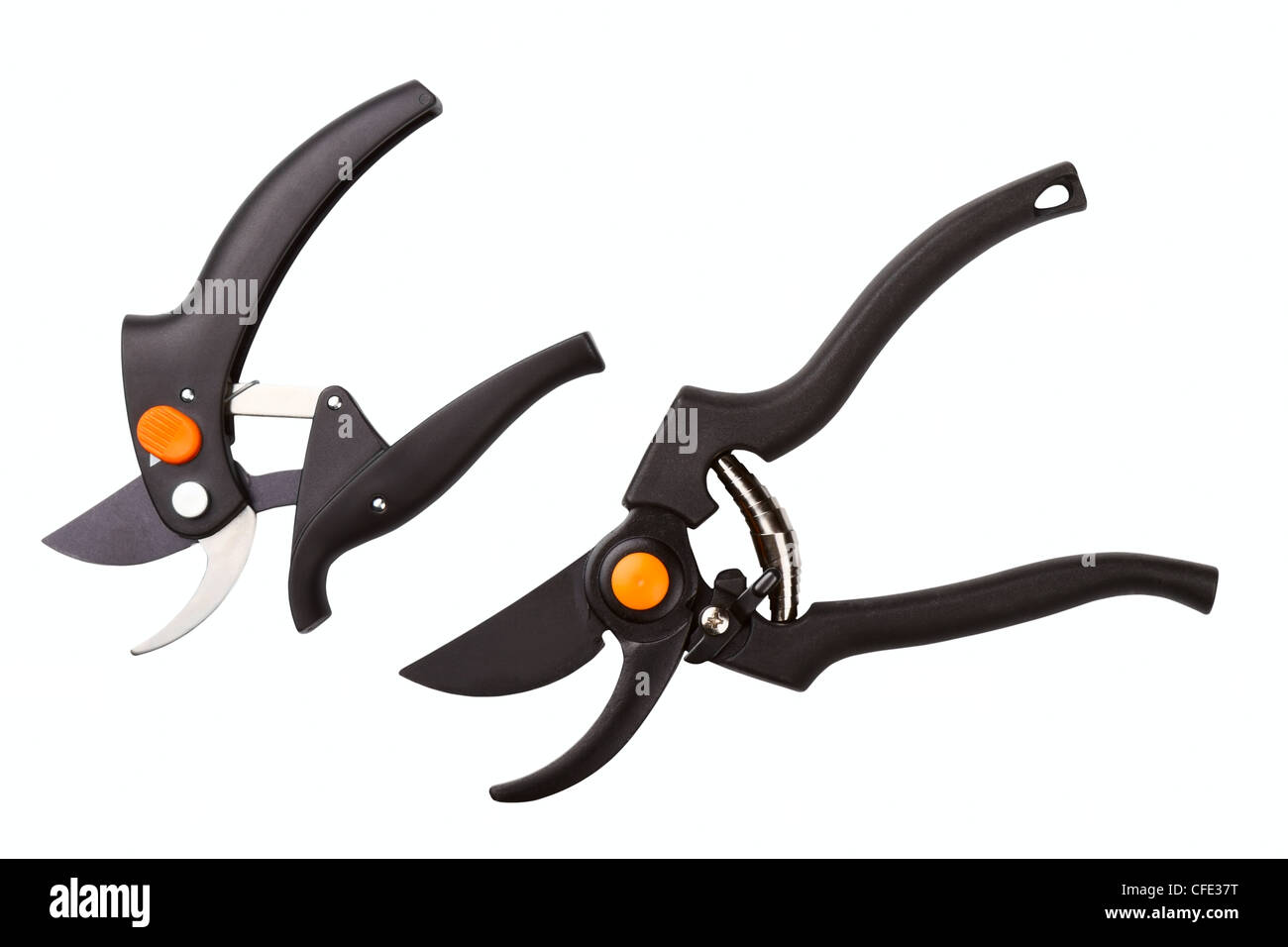 garden secateurs isolated on a white background Stock Photo - Alamy