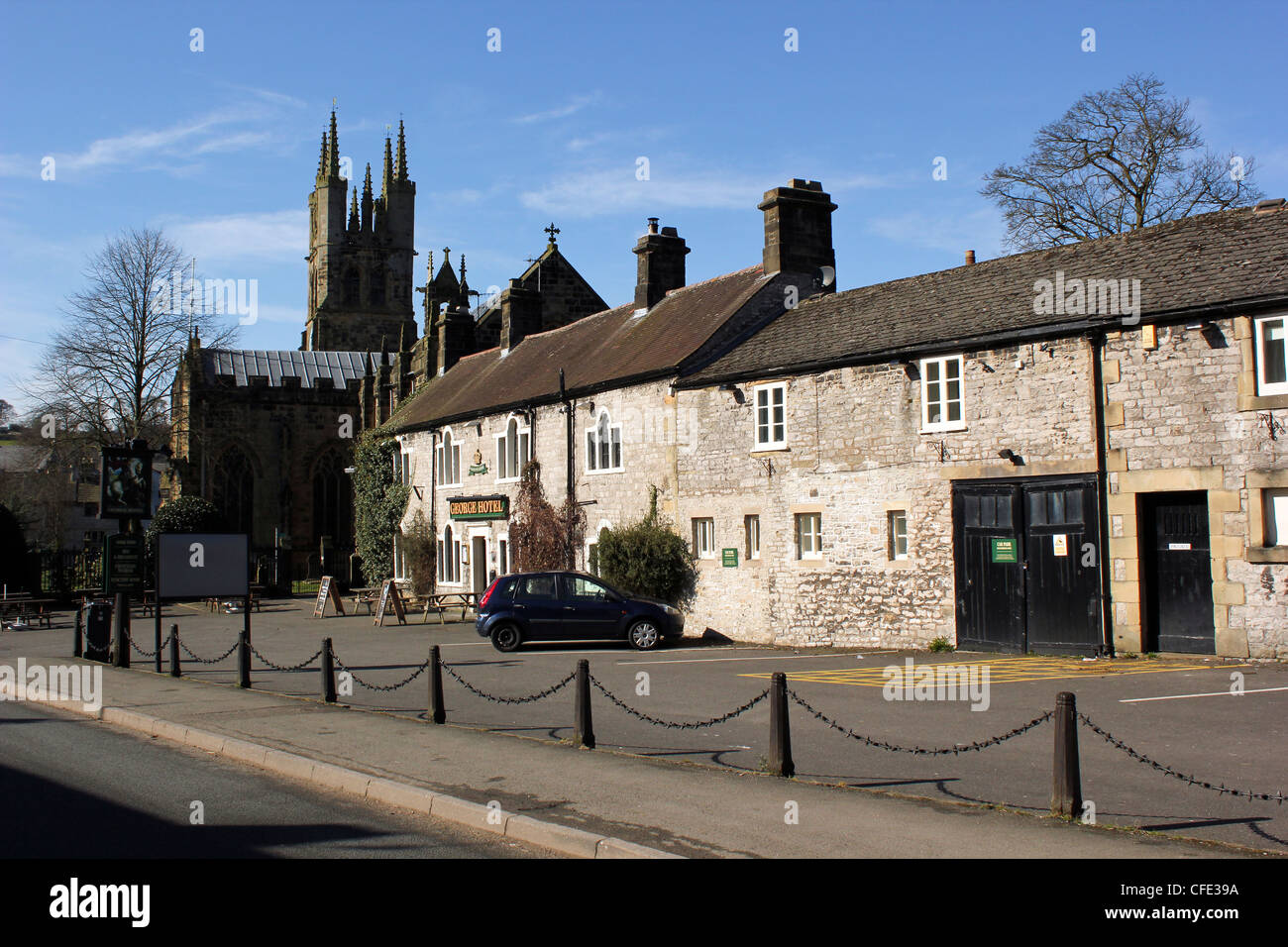 Small village of Tideswell, Peak District National Park, Derbyshire. UK ...