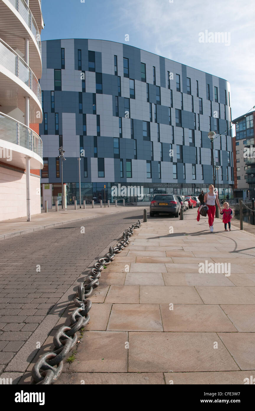 University Campus Suffolk building in Ipswich docks Stock Photo - Alamy