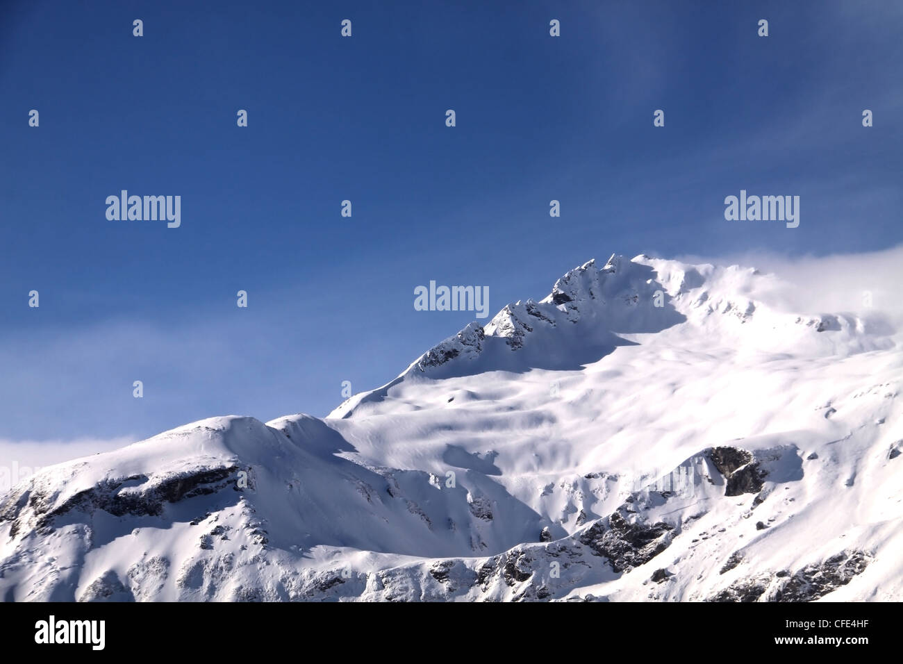Austria, Tauern glacier of the Alps from the Pass Thurn route in winter ...