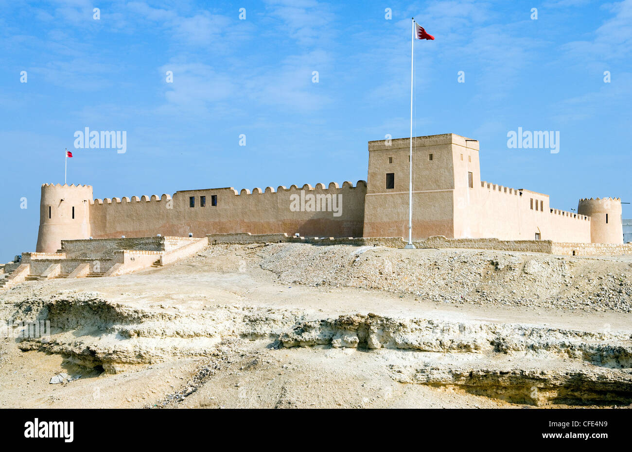 Bahrain, Riffa, the Shaikh Salam fortress known as Riffa Fort Stock ...